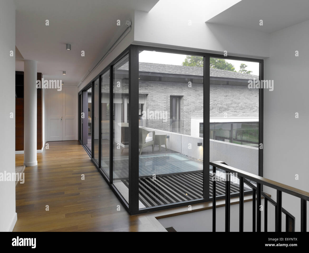 View through full length windows to balcony terrace of Leedon Road ...