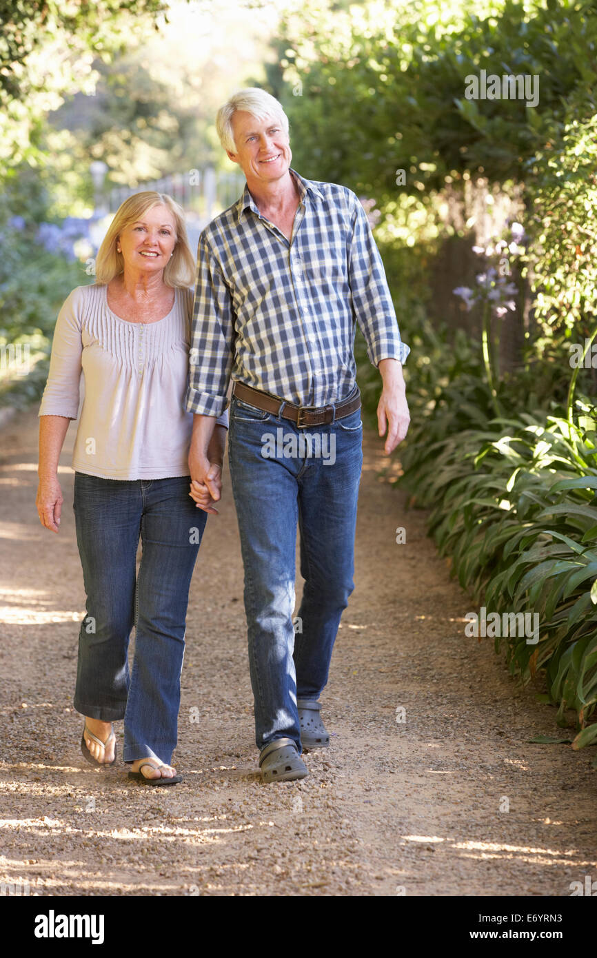 Senior couple on country walk Stock Photo - Alamy