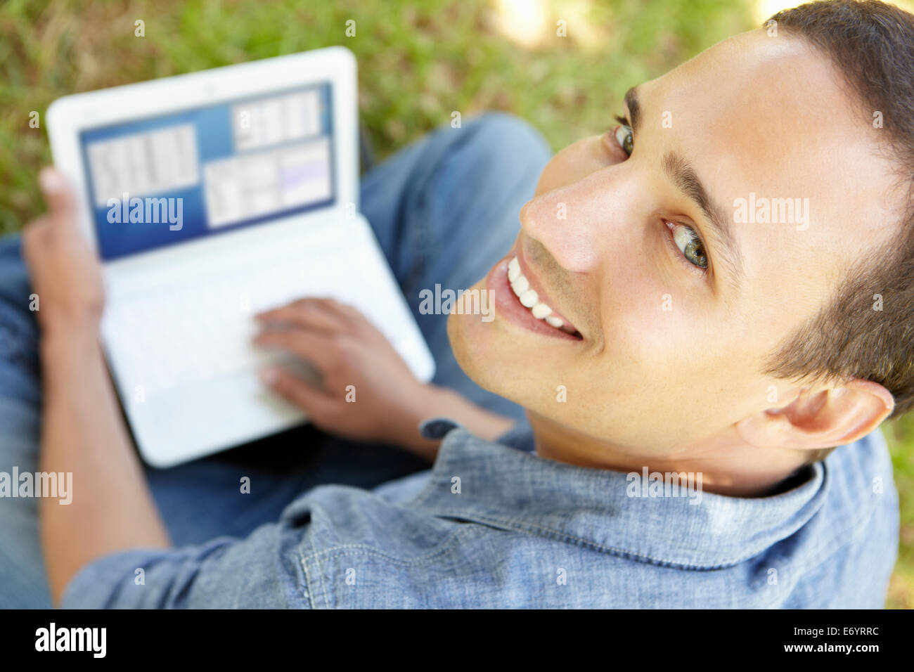 Man using laptop outdoors Stock Photo - Alamy Man using laptop outdoors Stock Photo - Alamy