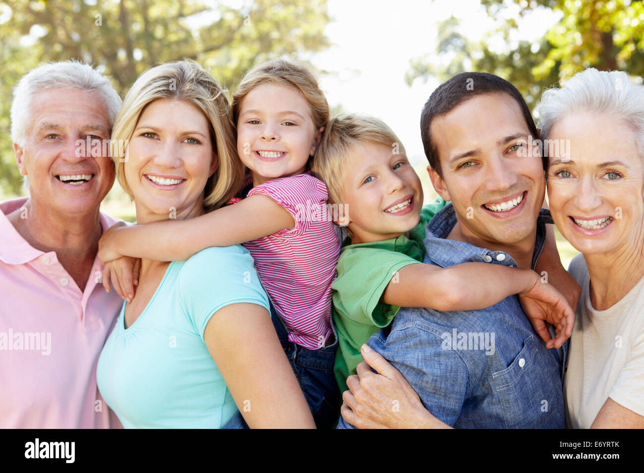 Three generation family in the country Stock Photo - Alamy