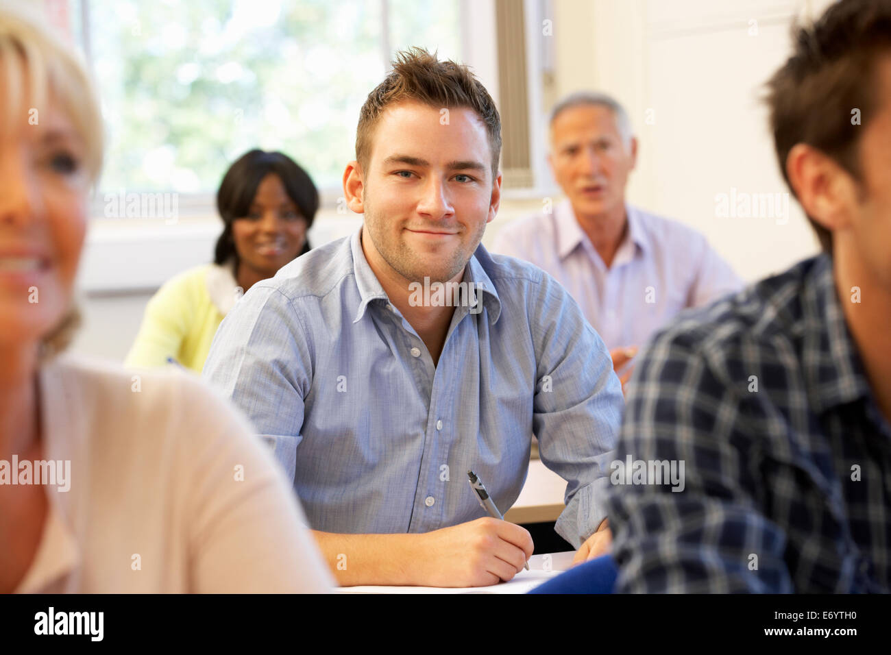 Student in class Stock Photo - Alamy