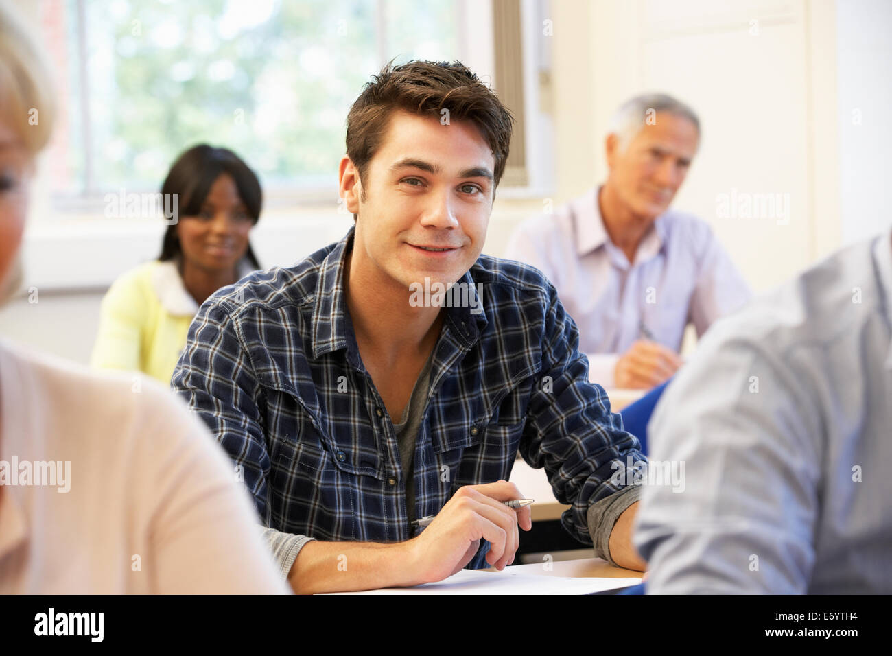 Student in class Stock Photo - Alamy