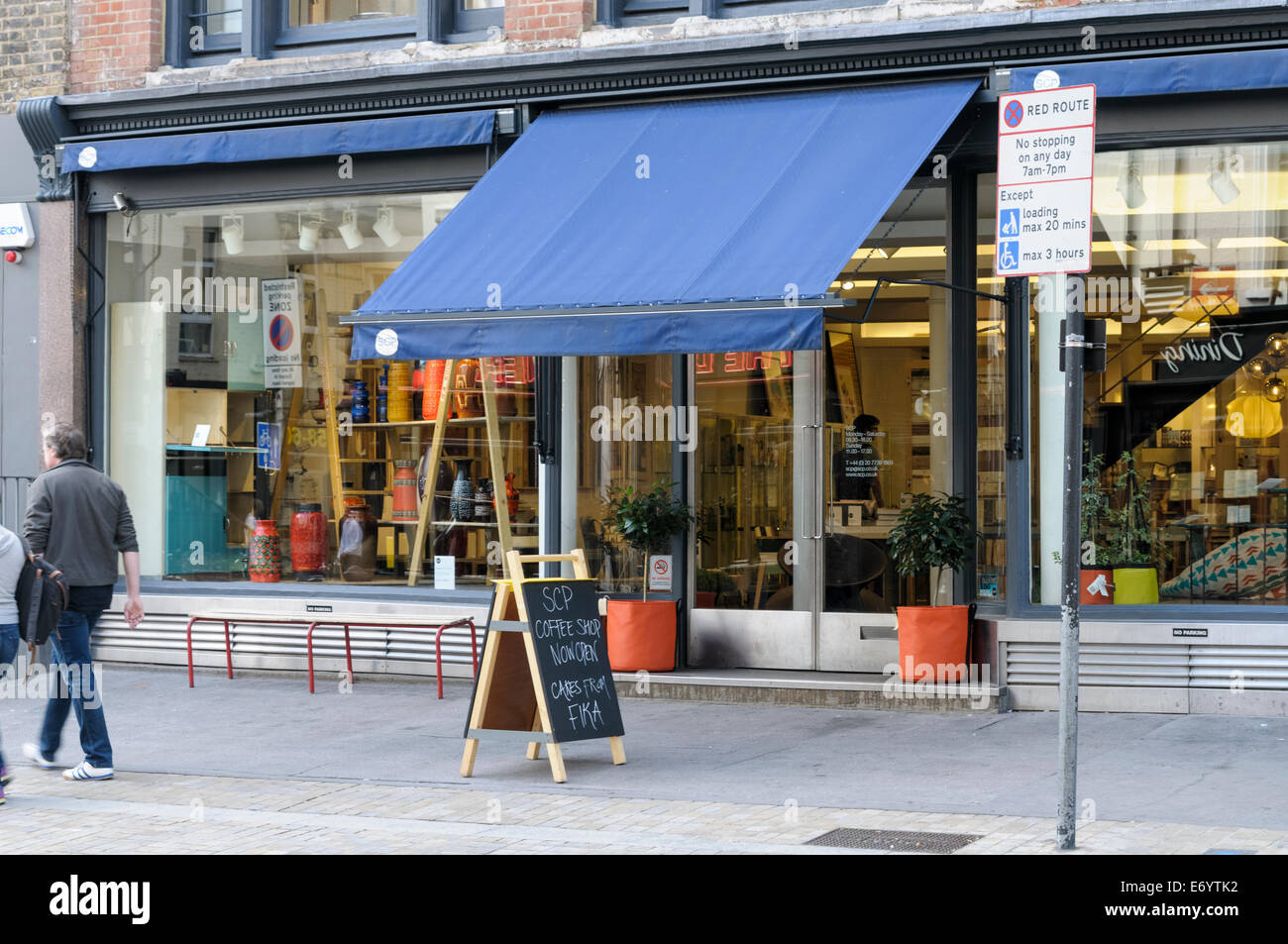 SCP East shop with its blackboard outside Stock Photo - Alamy