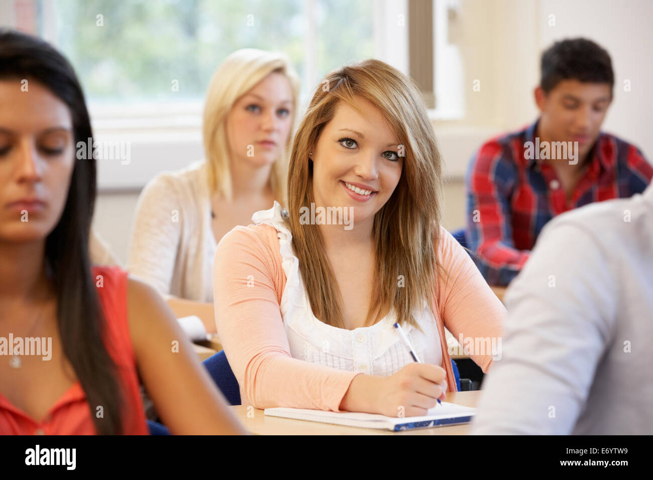 Students in class Stock Photo - Alamy