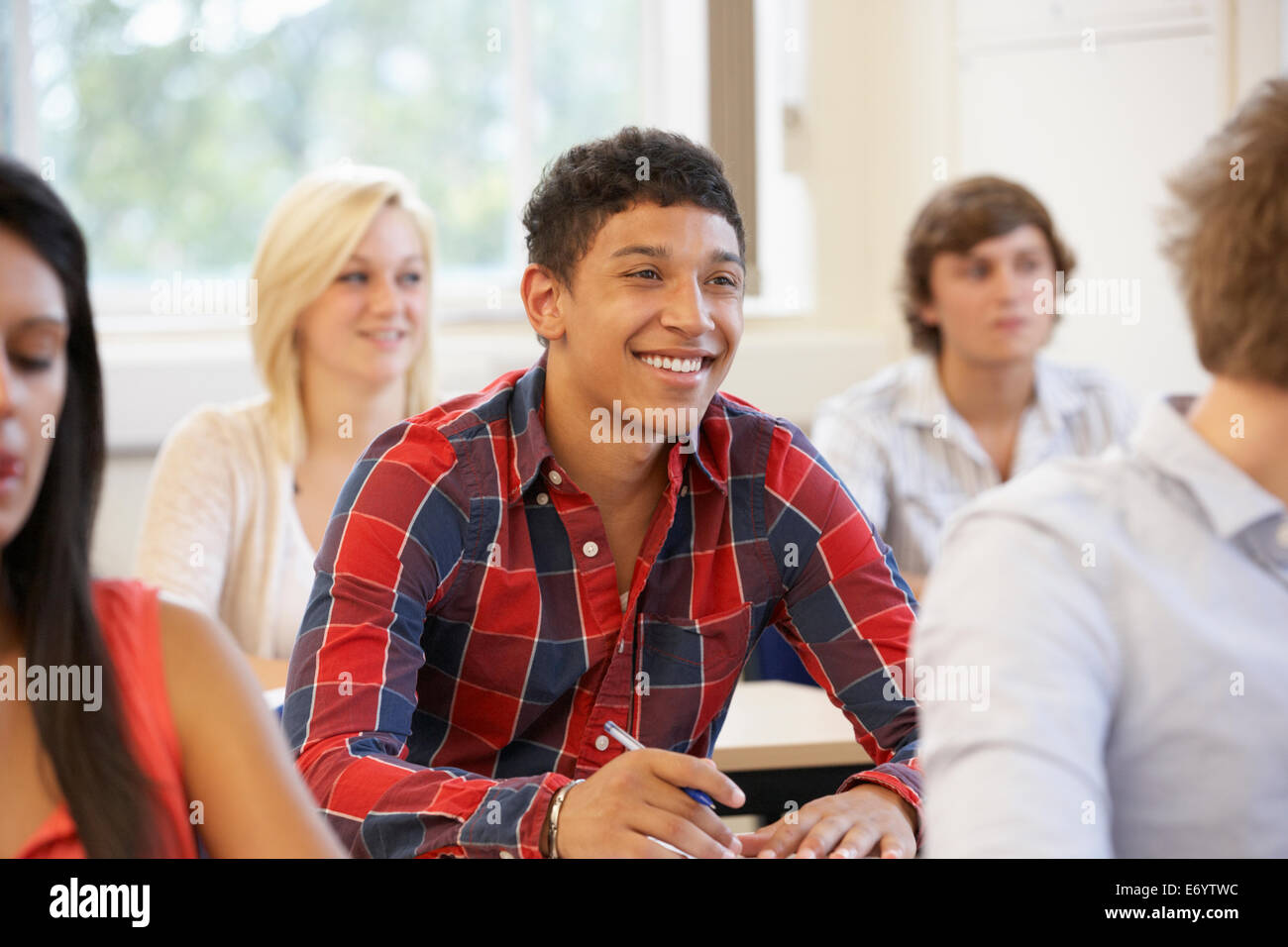 Students in class Stock Photo - Alamy