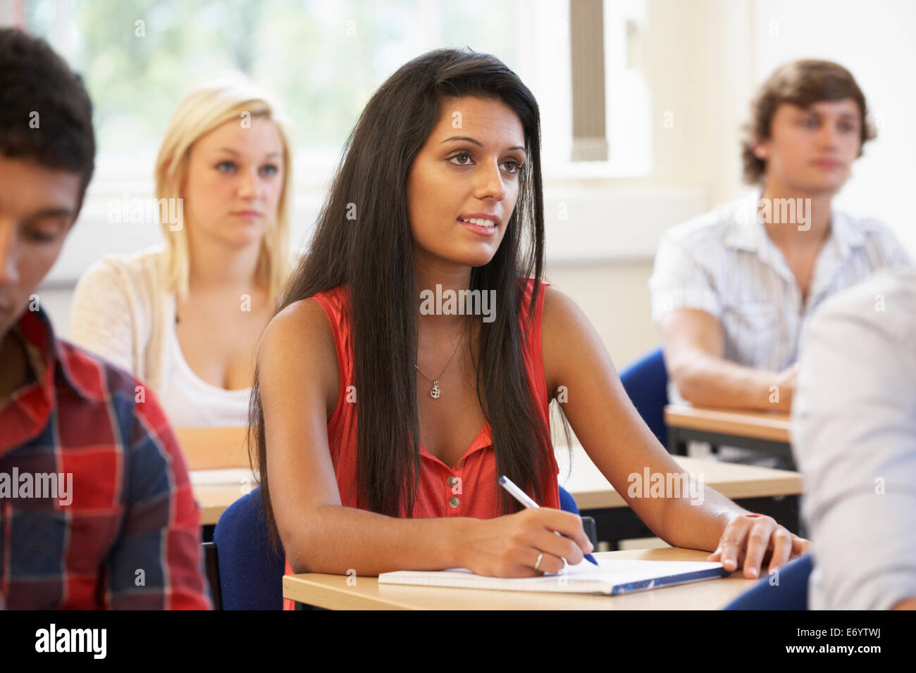 Students in class Stock Photo - Alamy