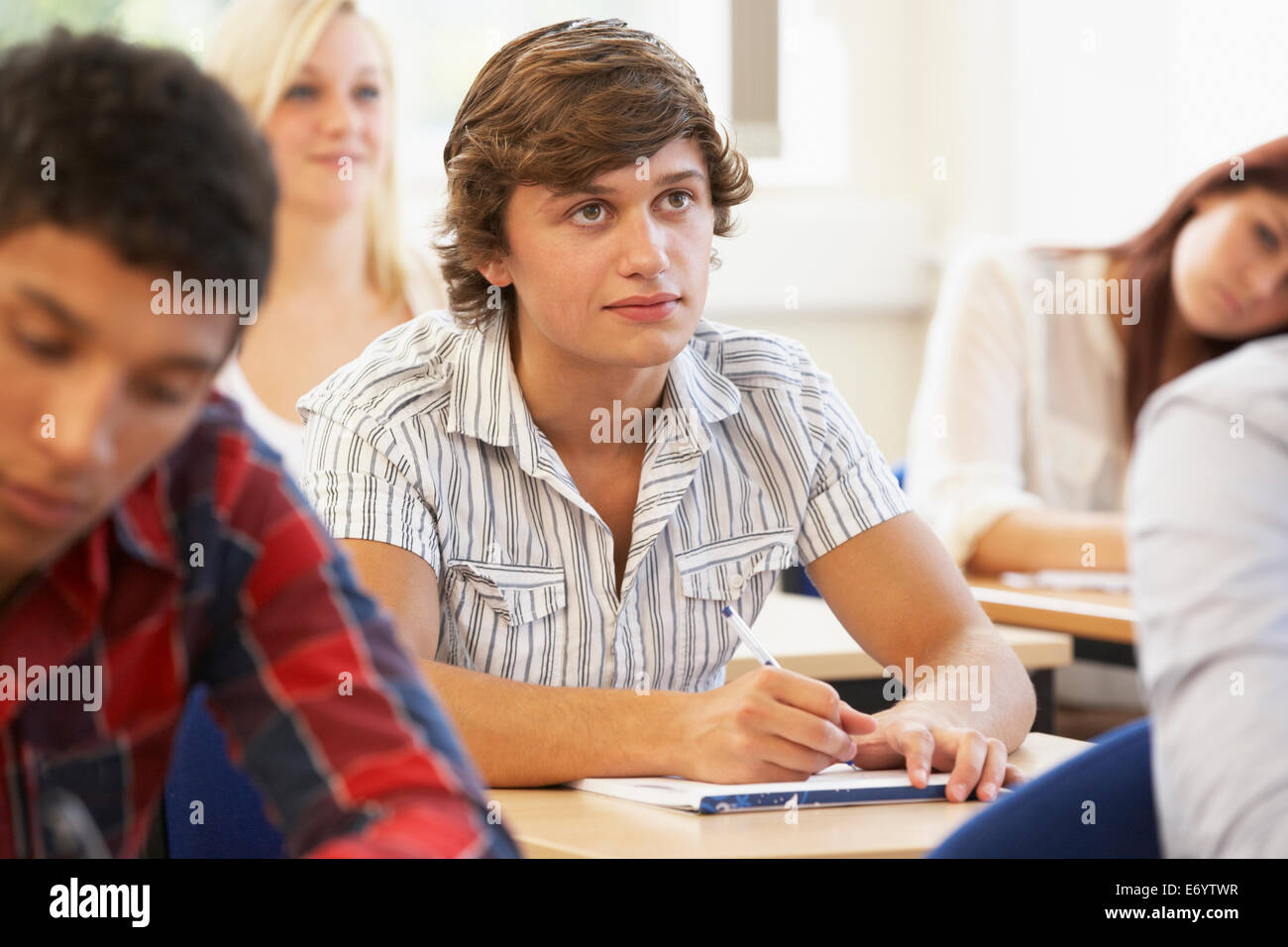 Students in class Stock Photo - Alamy