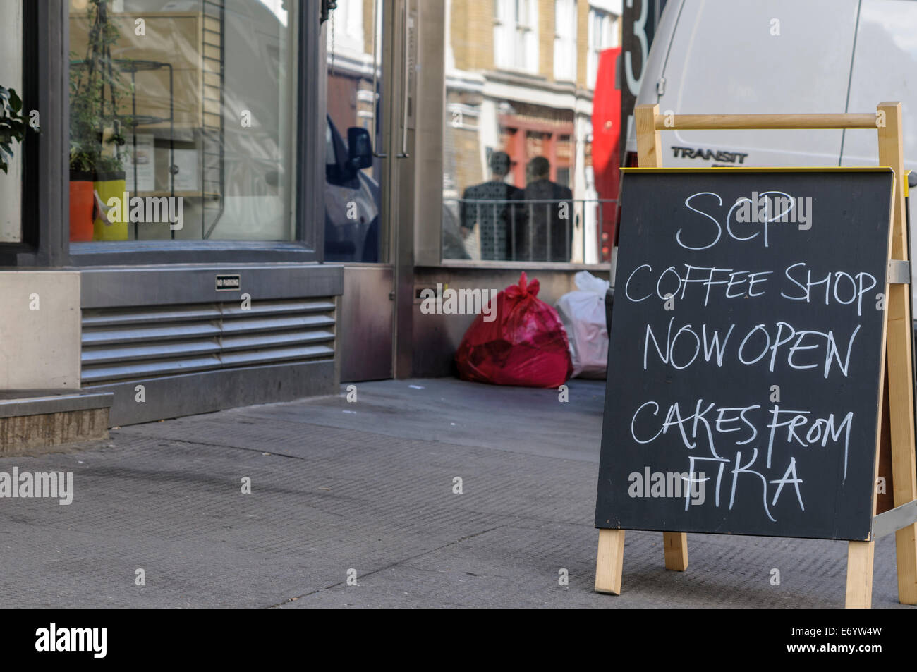 SCP East shop with its blackboard outside Stock Photo - Alamy