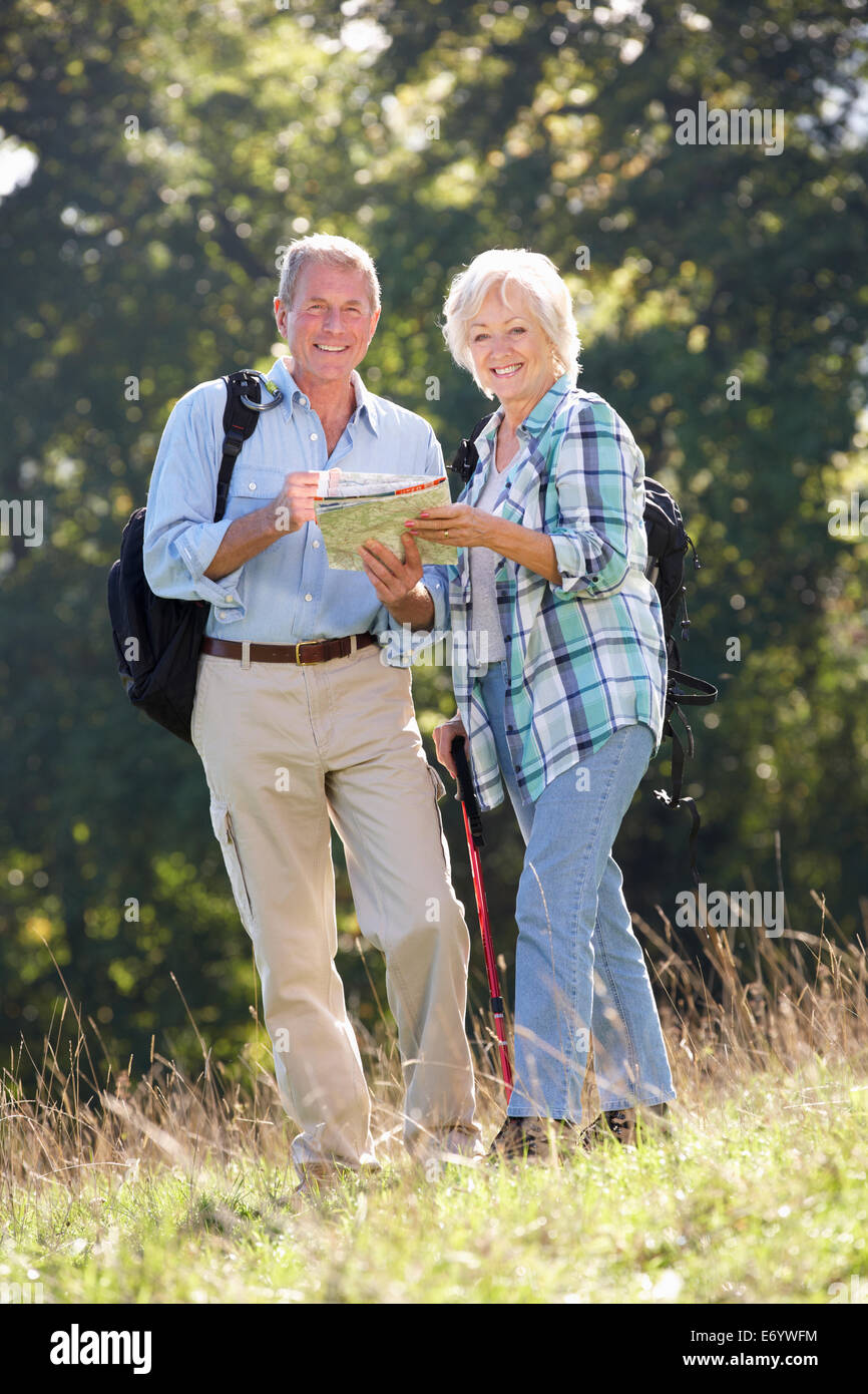 Senior couple on country walk Stock Photo - Alamy
