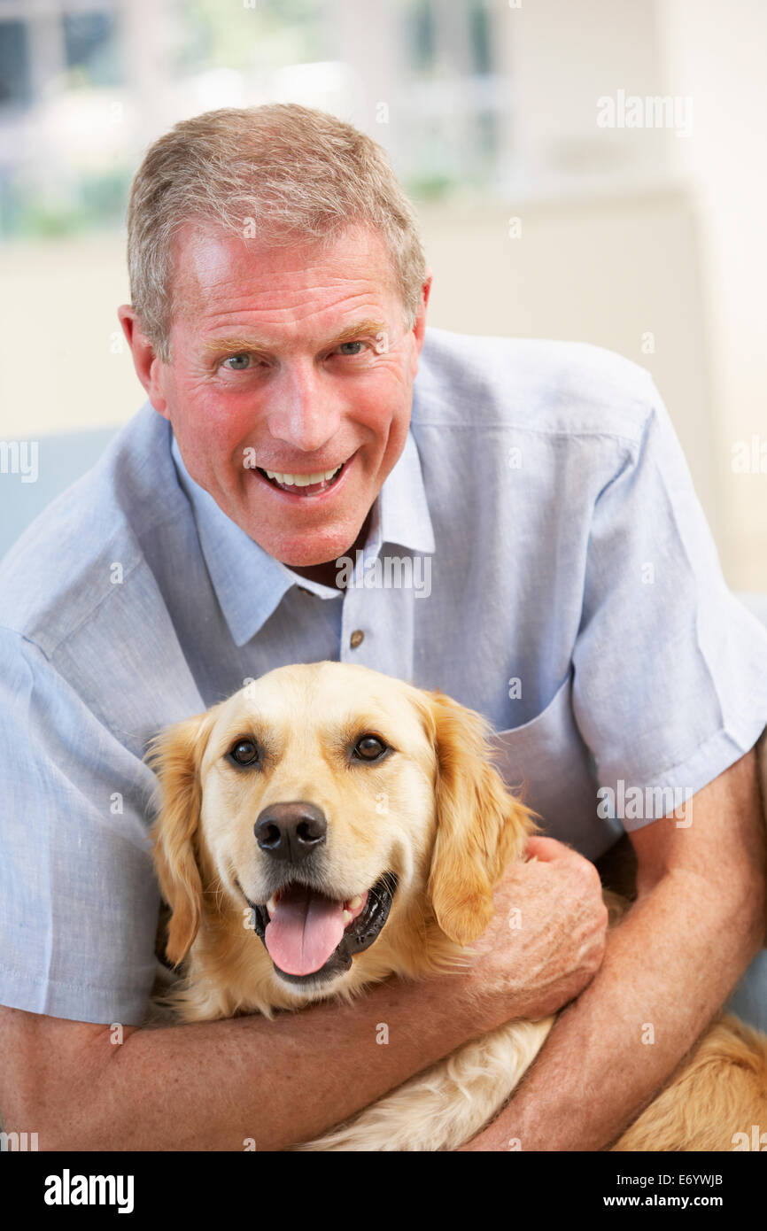Man dog inside chair hi-res stock photography and images - Alamy