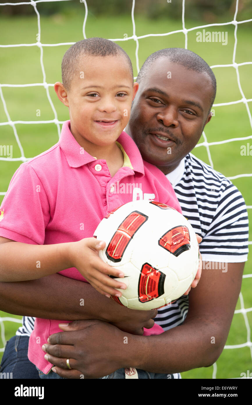 Father with Downs Syndrome son Stock Photo - Alamy