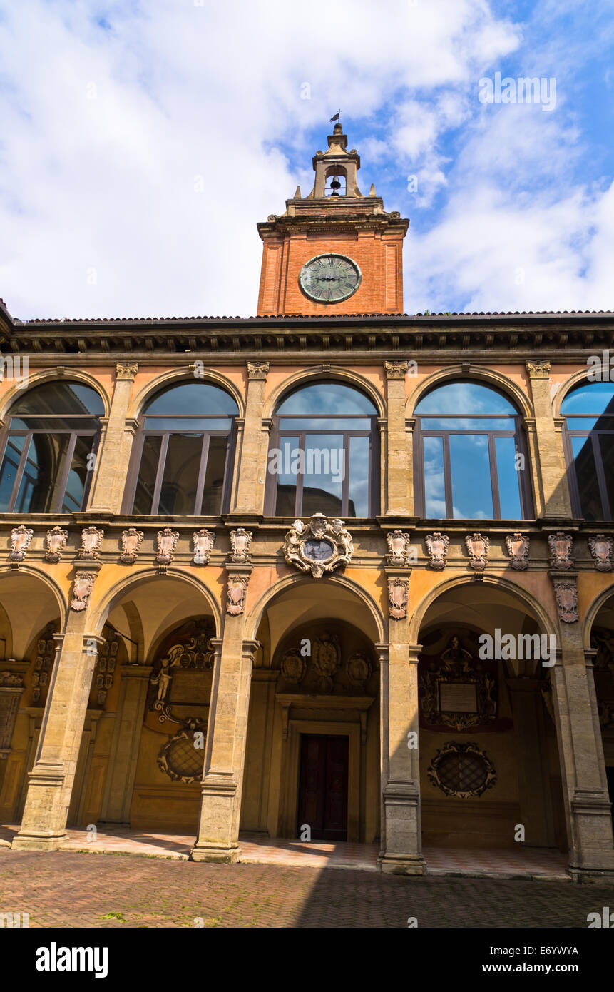Old library building, city of Bologna, Italy Stock Photo - Alamy