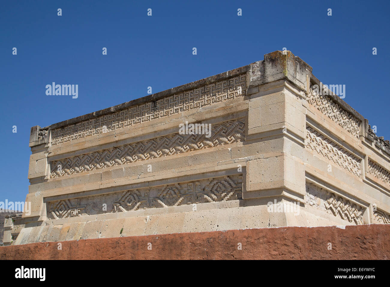 Mexico, Oaxaca, San Pablo de Mitla, Mitla Archaeological Site, walls of ...