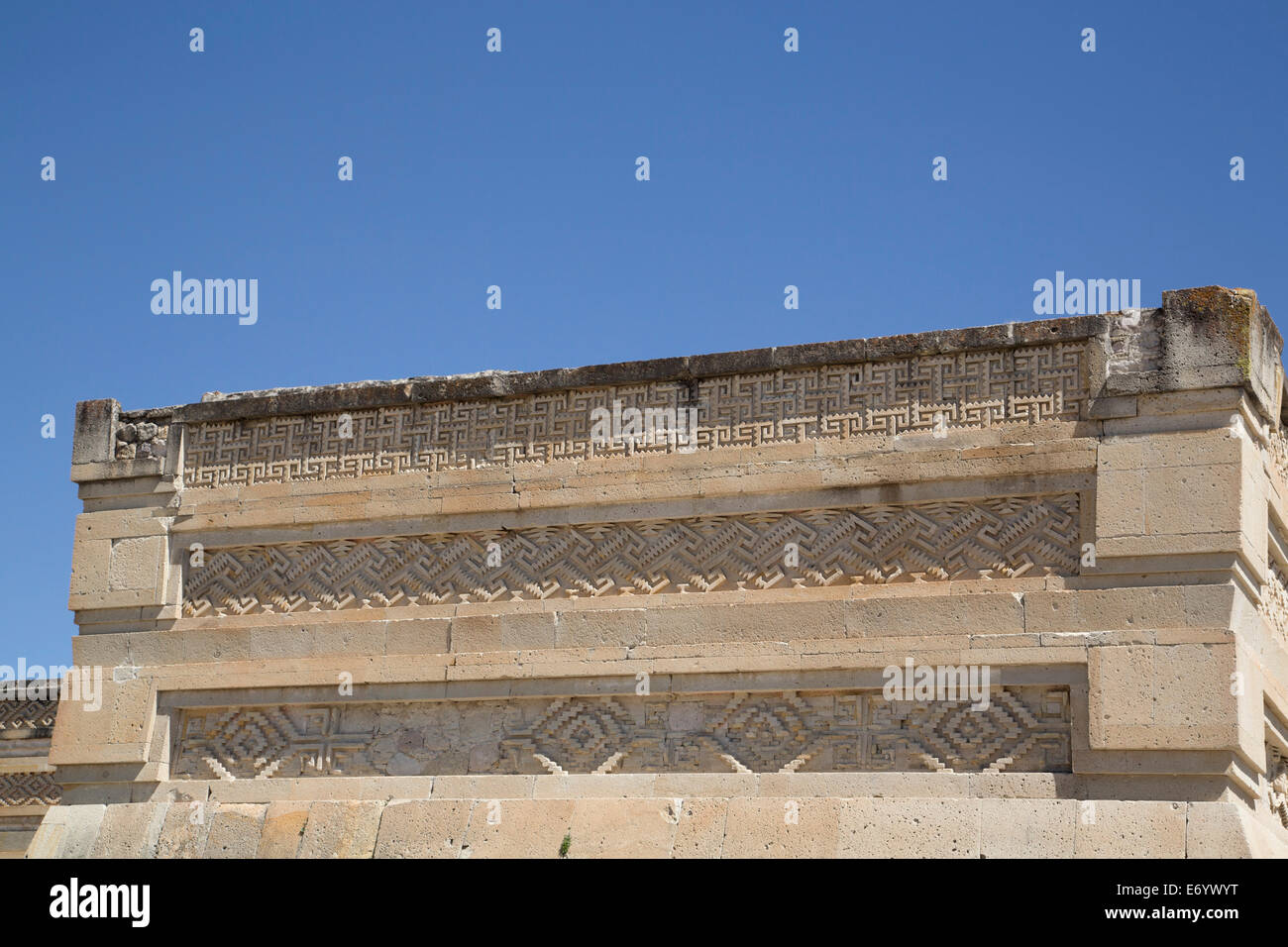 Mexico, Oaxaca, San Pablo de Mitla, Mitla Archaeological Site, walls of ...