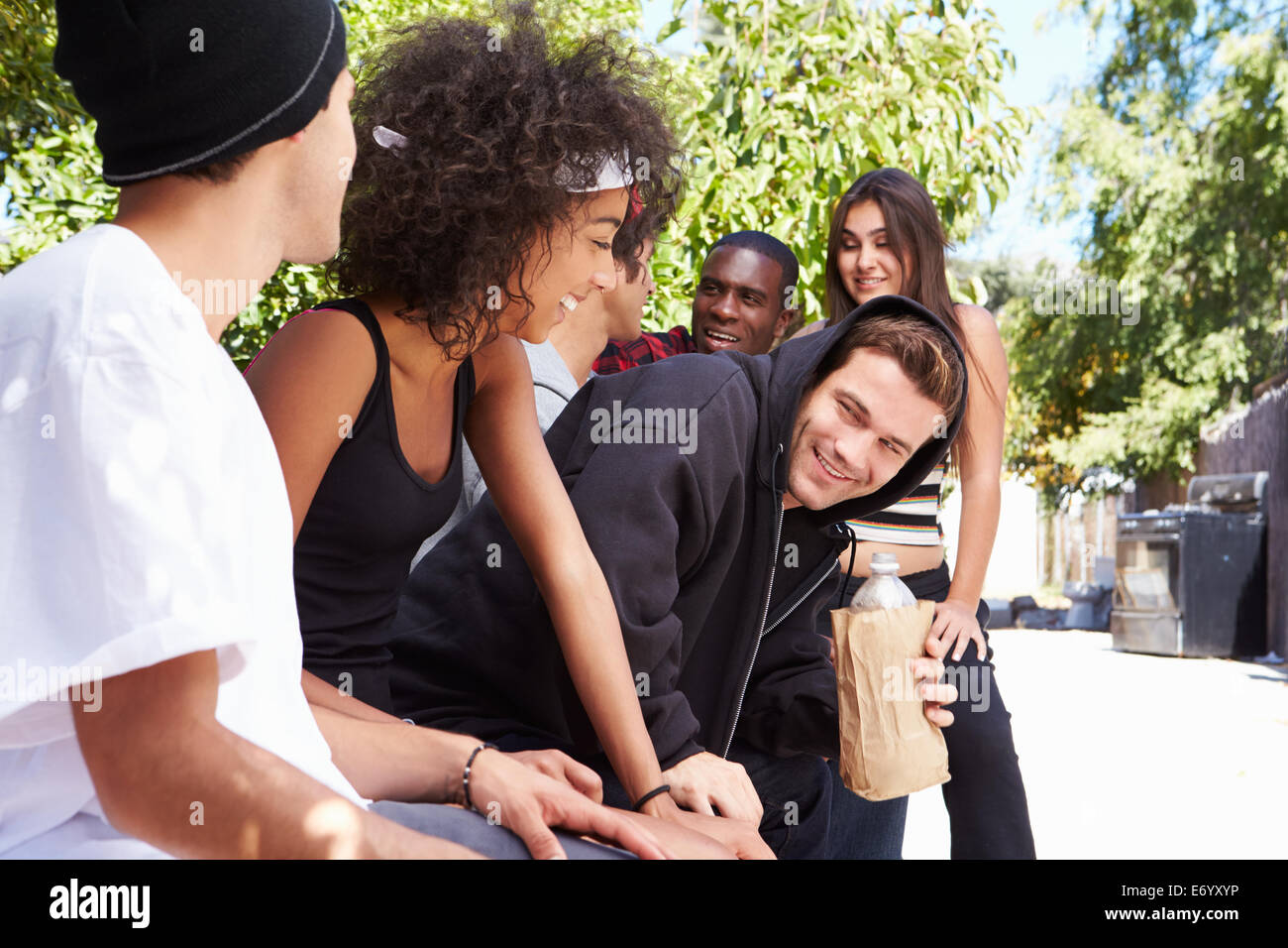 Macho behaviour in young hi-res stock photography and images - Alamy