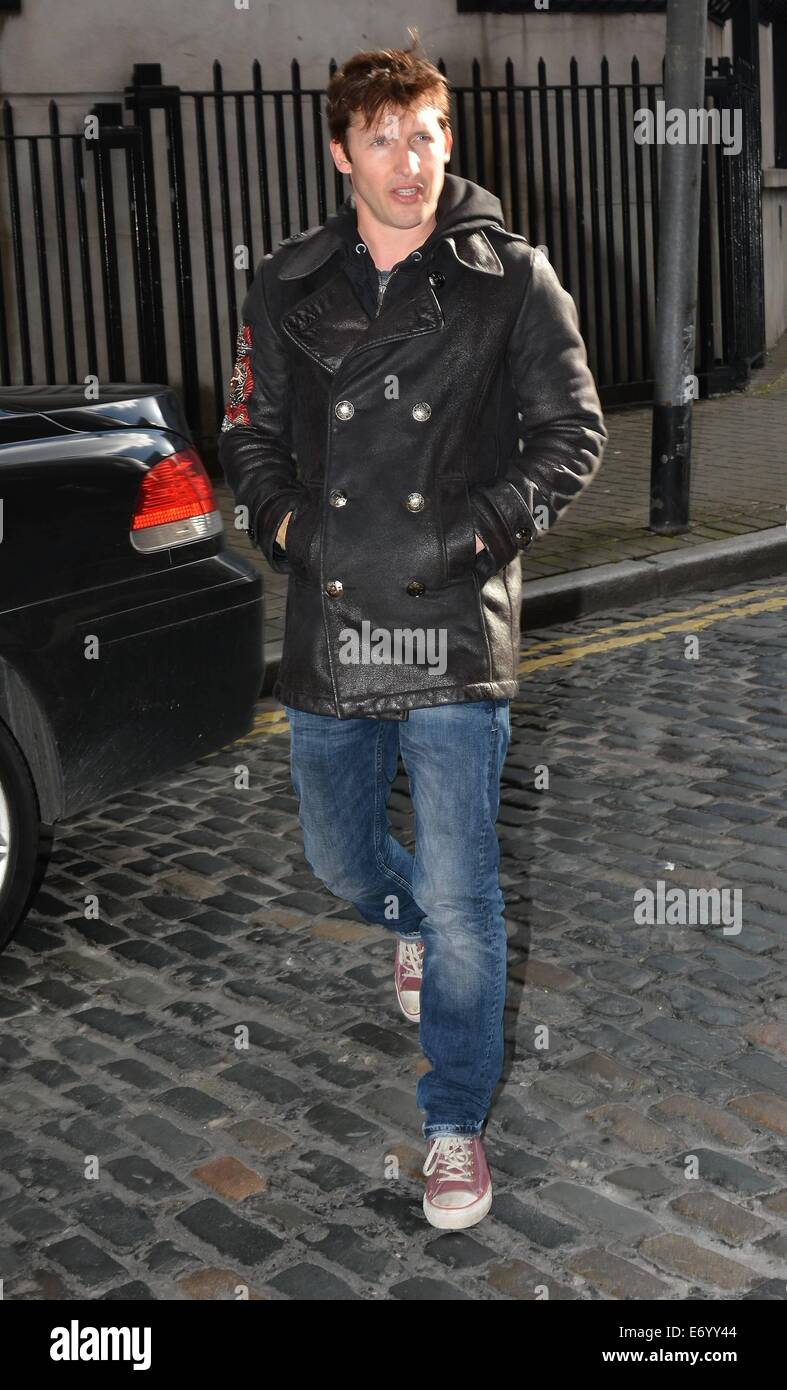 Singer James Blunt at the Today FM studios ahead of playing Vicar ...