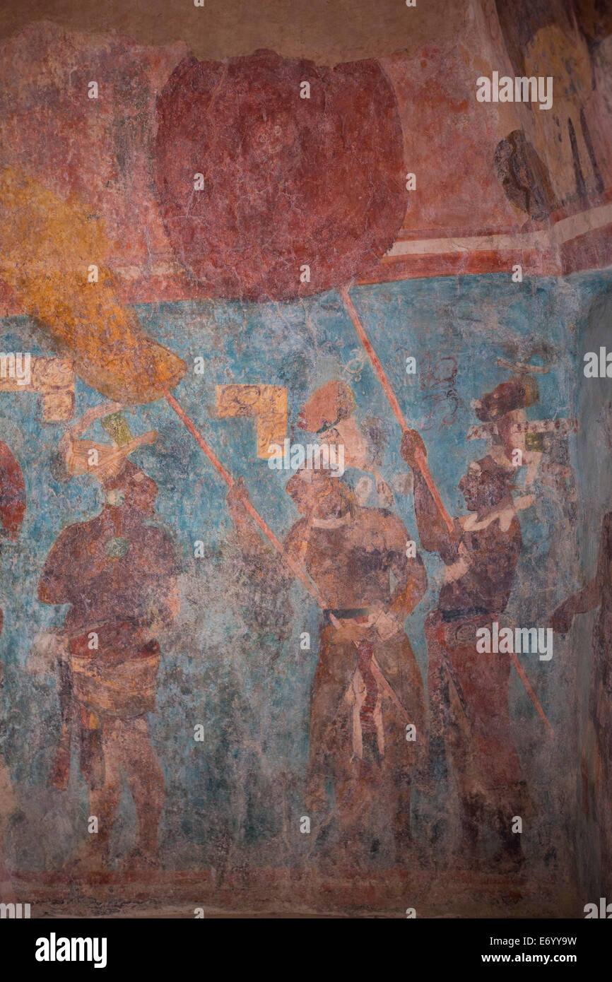 Mexico, Chiapas, Bonampak, Mayan Archaeological Site, Building 1 ...