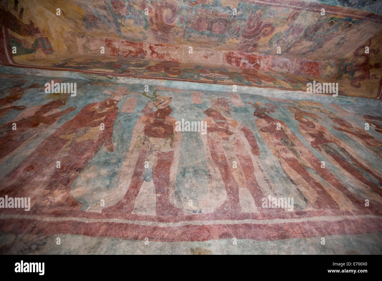 Mexico, Chiapas, Bonampak, Mayan Archaeological site, Building 1, Room ...