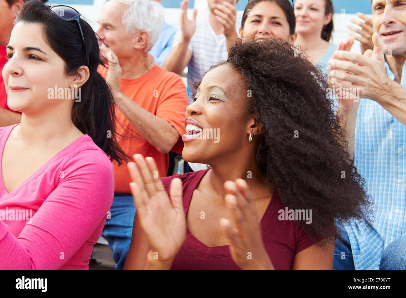 Male female spectators hi-res stock photography and images - Alamy