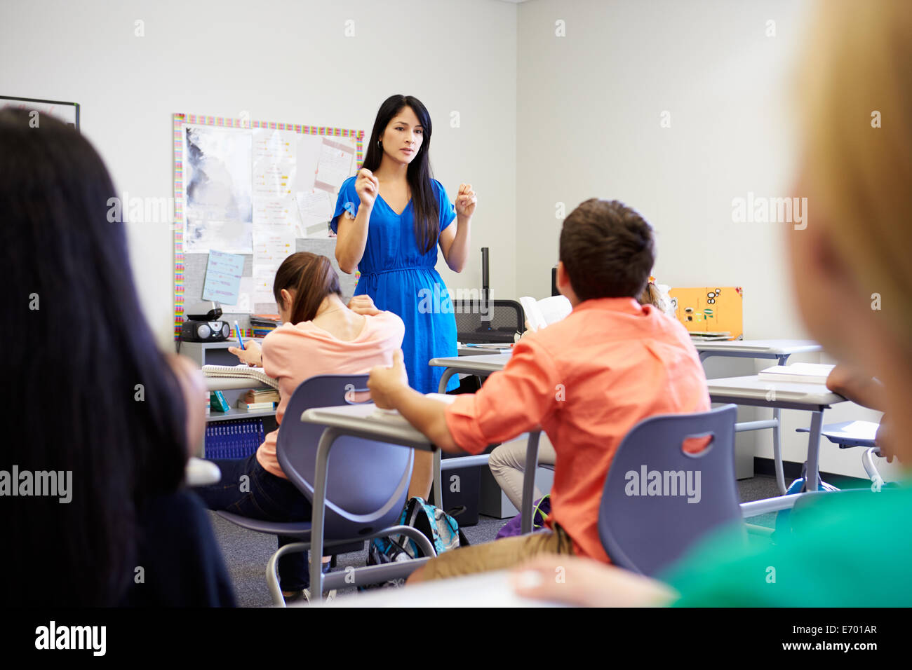 Female teacher teen boy hi-res stock photography and images - Alamy