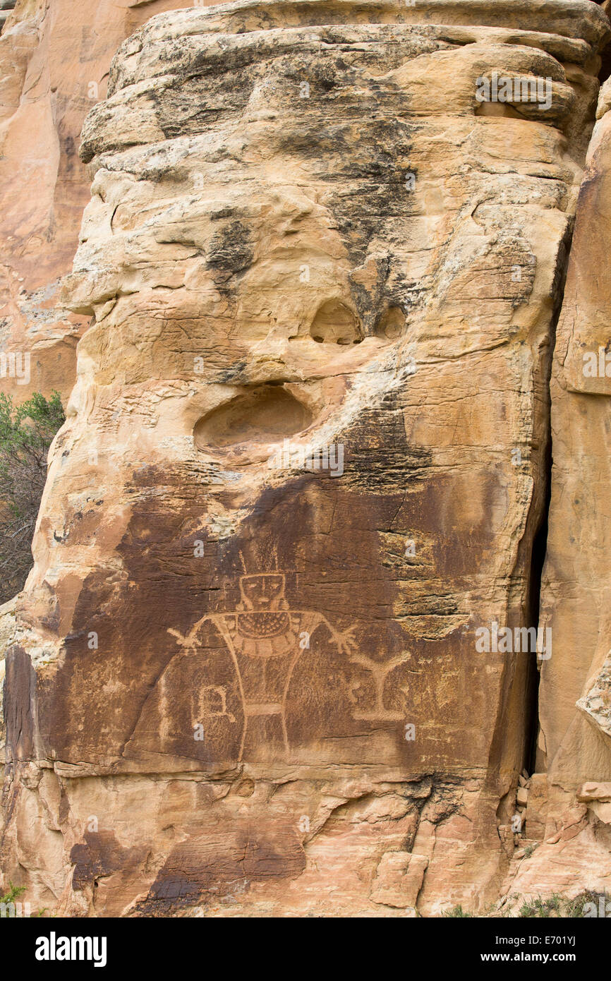 USA, Utah, near Vernal. Dry Fork Canyon Rock Art (located on McConkie ...