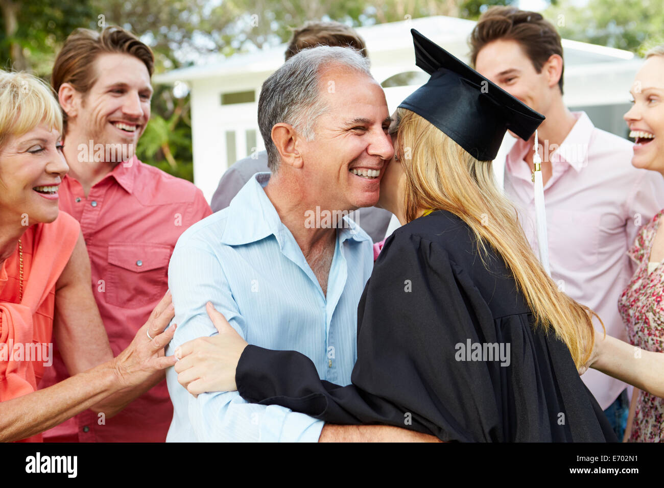 Female Student And Family Celebrating Graduation Stock Photo - Alamy
