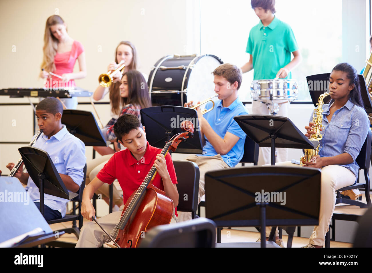Class school instrument education hi-res stock photography and images ...