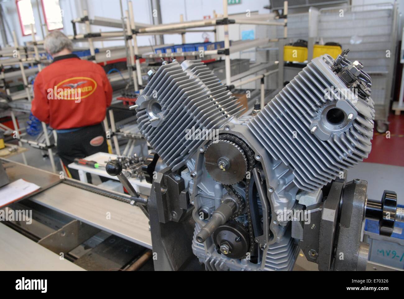 Motoguzzi motorcycle factory in Mandello Lario (Italy Stock Photo - Alamy