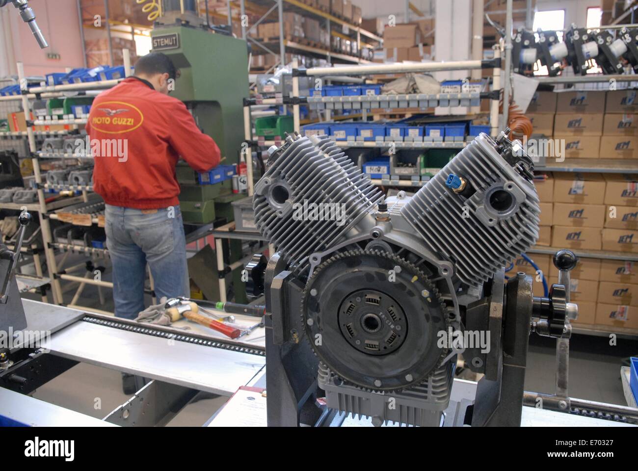 Motoguzzi Motorcycle Factory In Mandello Stock Photos & Motoguzzi ...