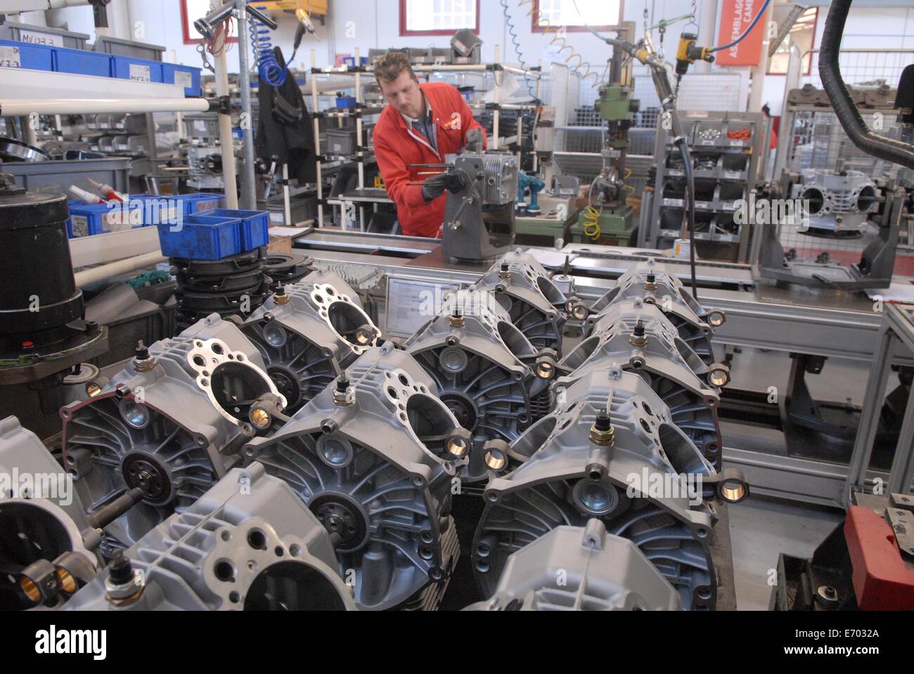 Motoguzzi motorcycle factory in Mandello Lario (Italy Stock Photo - Alamy
