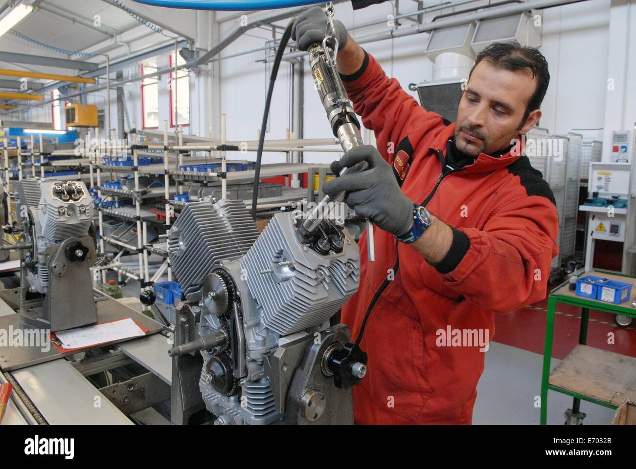Motoguzzi motorcycle factory in Mandello Lario (Italy Stock Photo - Alamy
