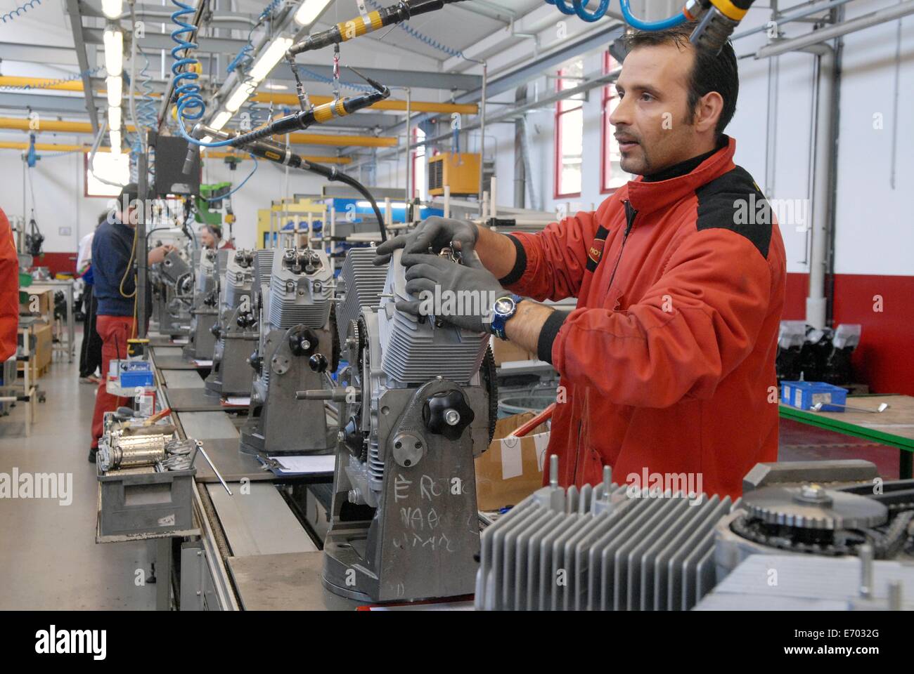 Motoguzzi motorcycle factory in Mandello Lario (Italy Stock Photo - Alamy