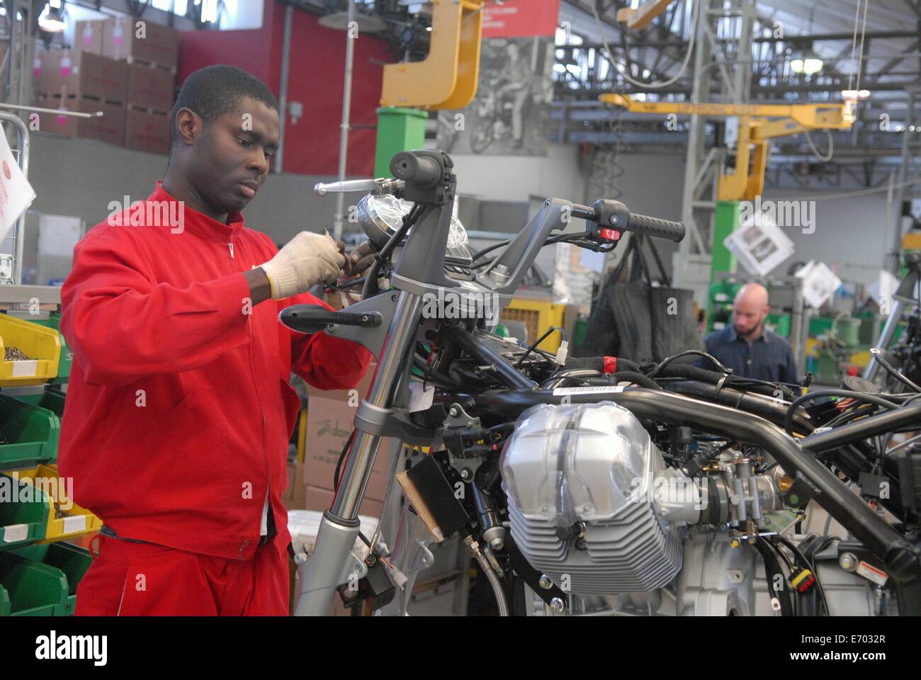 Motoguzzi motorcycle factory in Mandello Lario (Italy Stock Photo - Alamy