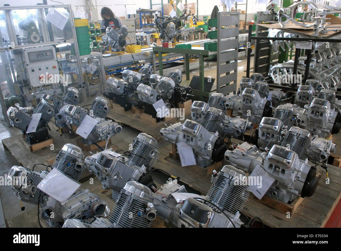 Motoguzzi motorcycle factory in Mandello Lario (Italy Stock Photo - Alamy