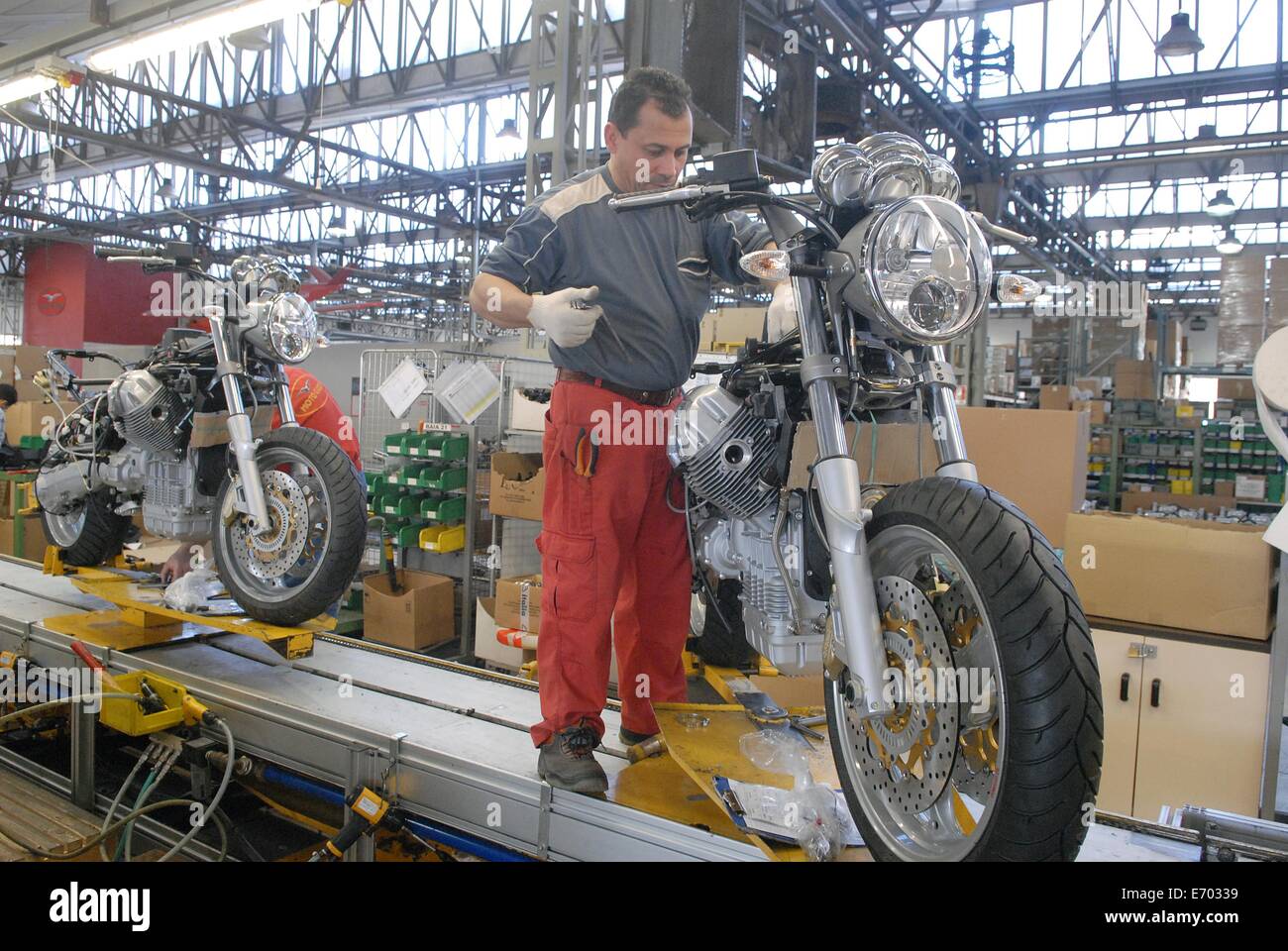 Motoguzzi motorcycle factory in Mandello Lario (Italy Stock Photo - Alamy