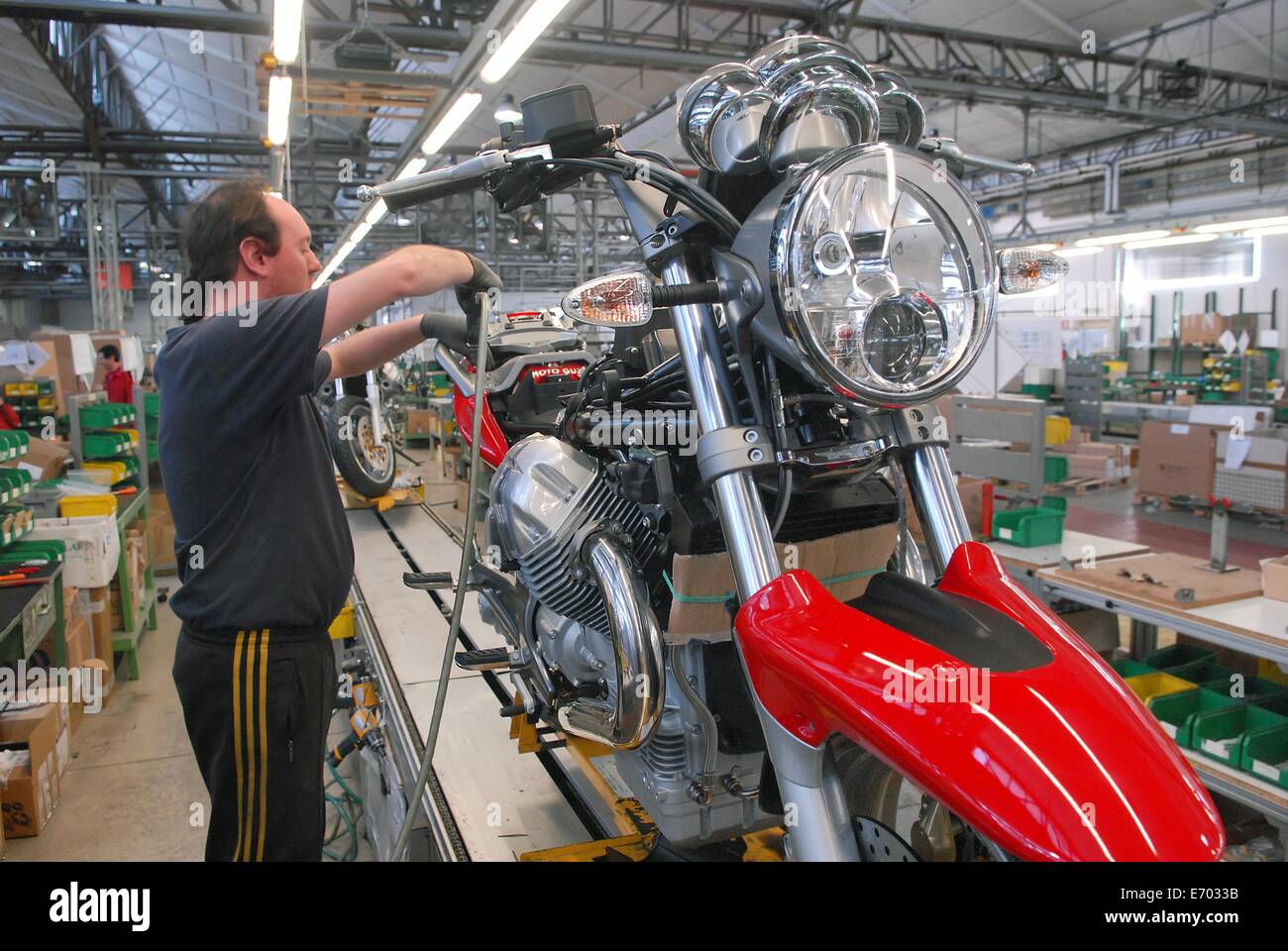 Motoguzzi Motorcycle Factory In Mandello Stock Photos & Motoguzzi ...