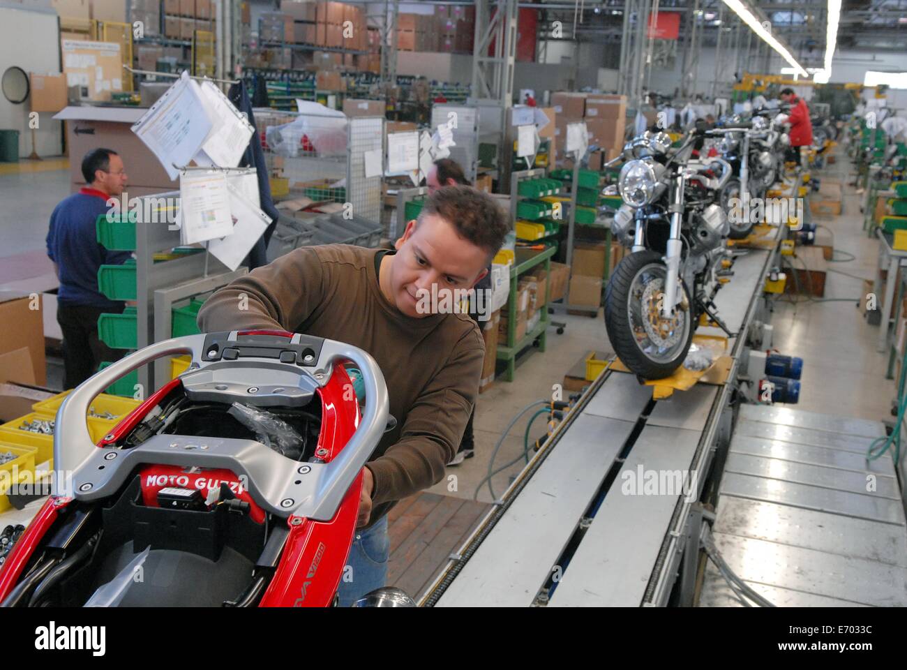 Motoguzzi motorcycle factory in Mandello Lario (Italy Stock Photo - Alamy