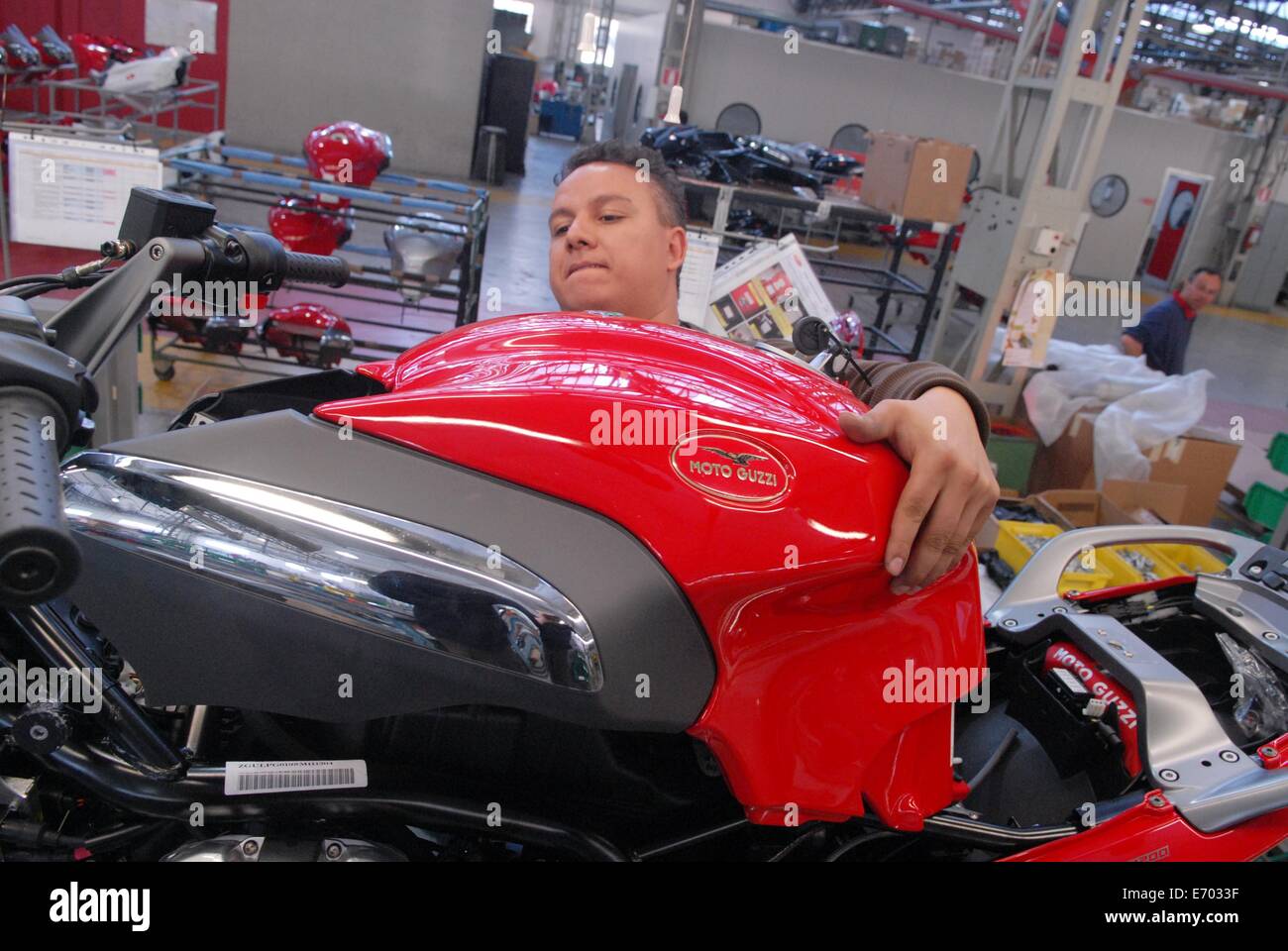 Motoguzzi motorcycle factory in Mandello Lario (Italy Stock Photo - Alamy