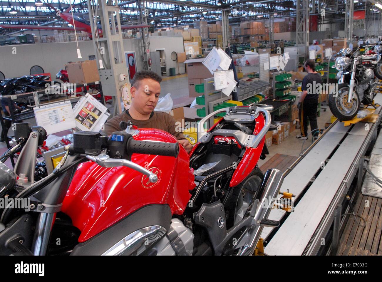 Motoguzzi motorcycle factory in Mandello Lario (Italy Stock Photo - Alamy