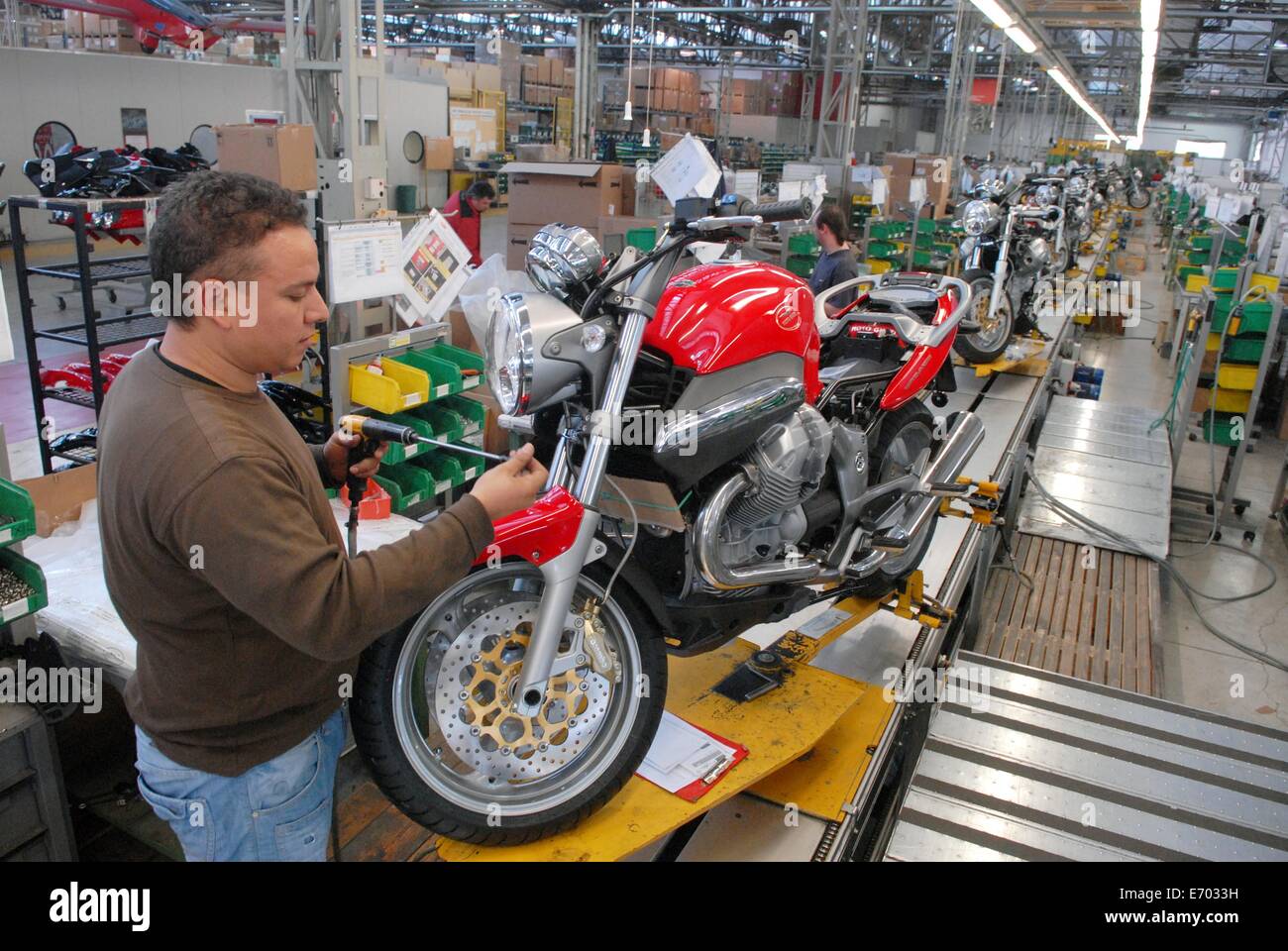Motoguzzi motorcycle factory in Mandello Lario (Italy Stock Photo - Alamy