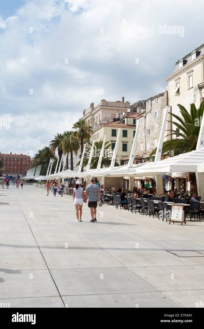 Split, Croatia, seafront. Split is the second biggest city in Croatia ...