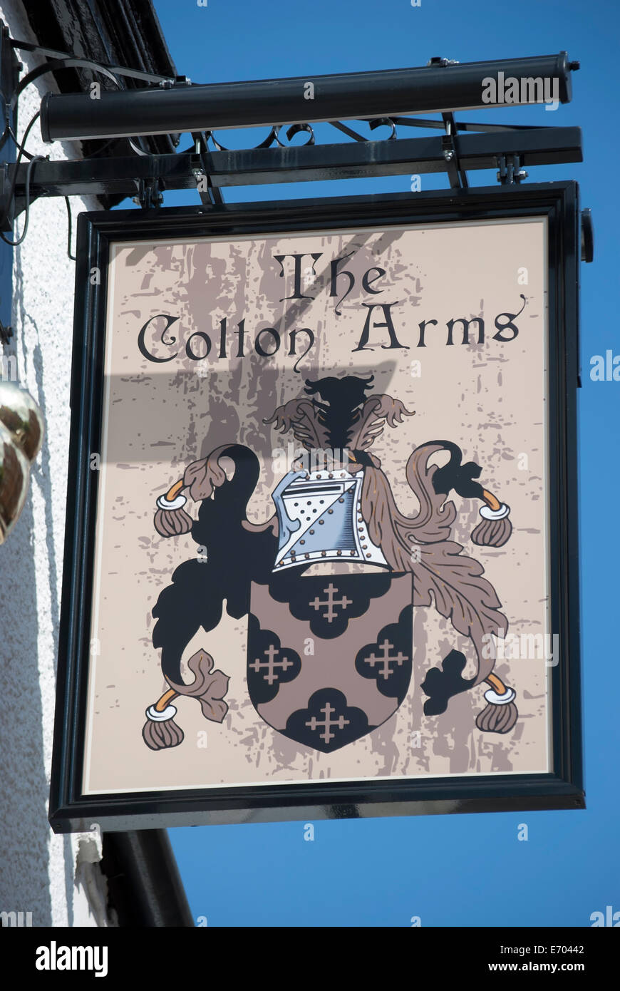 pub sign for the colton arms, barons court, london, england Stock Photo ...