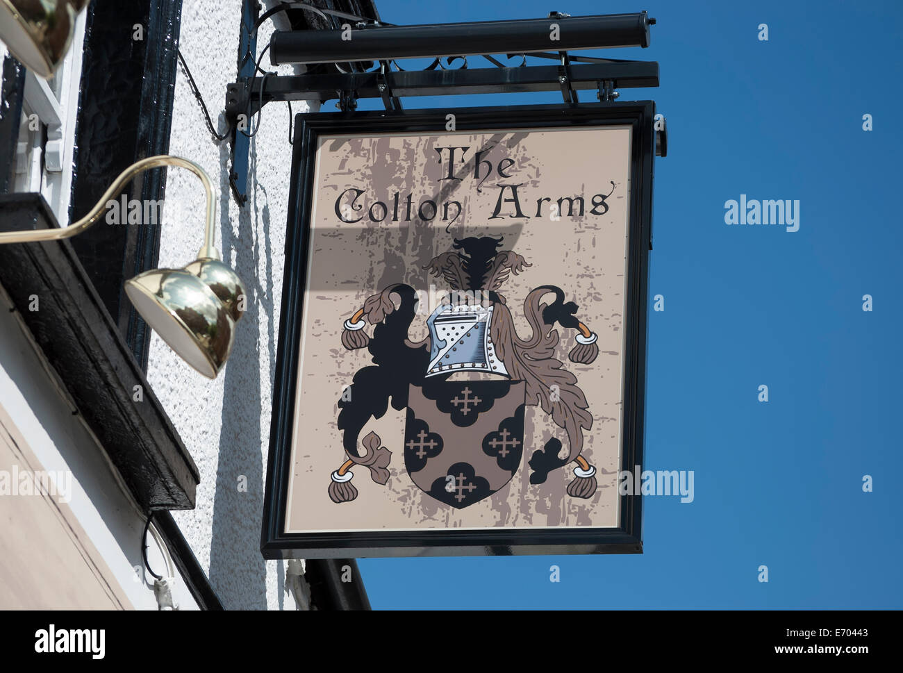 pub sign for the colton arms, barons court, london, england Stock Photo ...