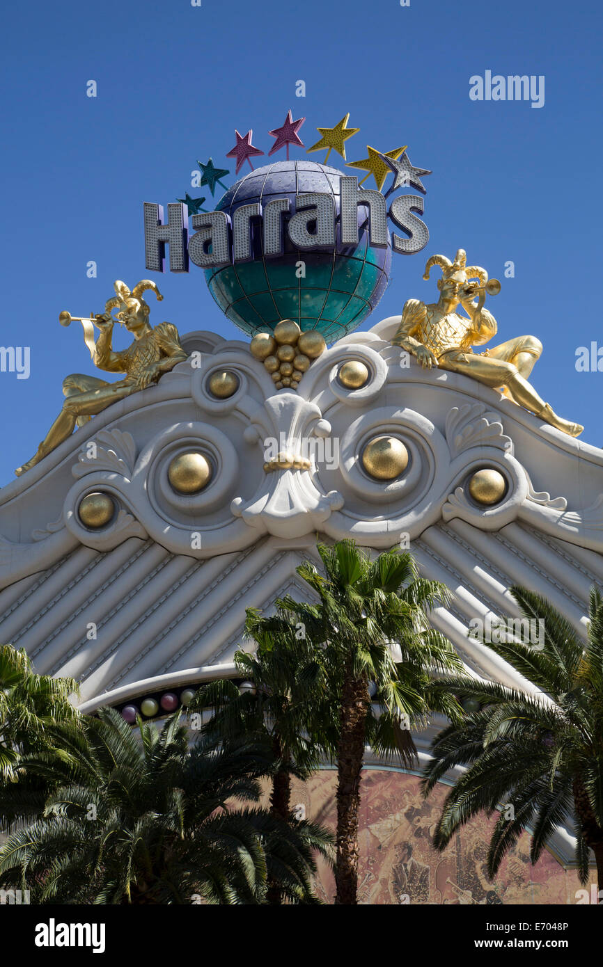 USA, Nevada, Las Vegas, Harrah's Hotel facade Stock Photo - Alamy