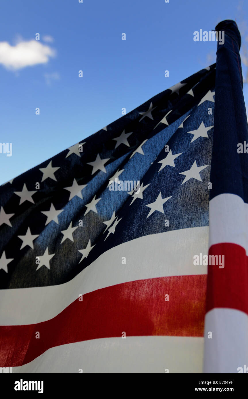 Us flag close up old hi-res stock photography and images - Alamy