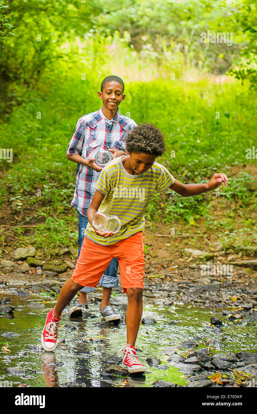 Foreground two boys hi-res stock photography and images - Alamy