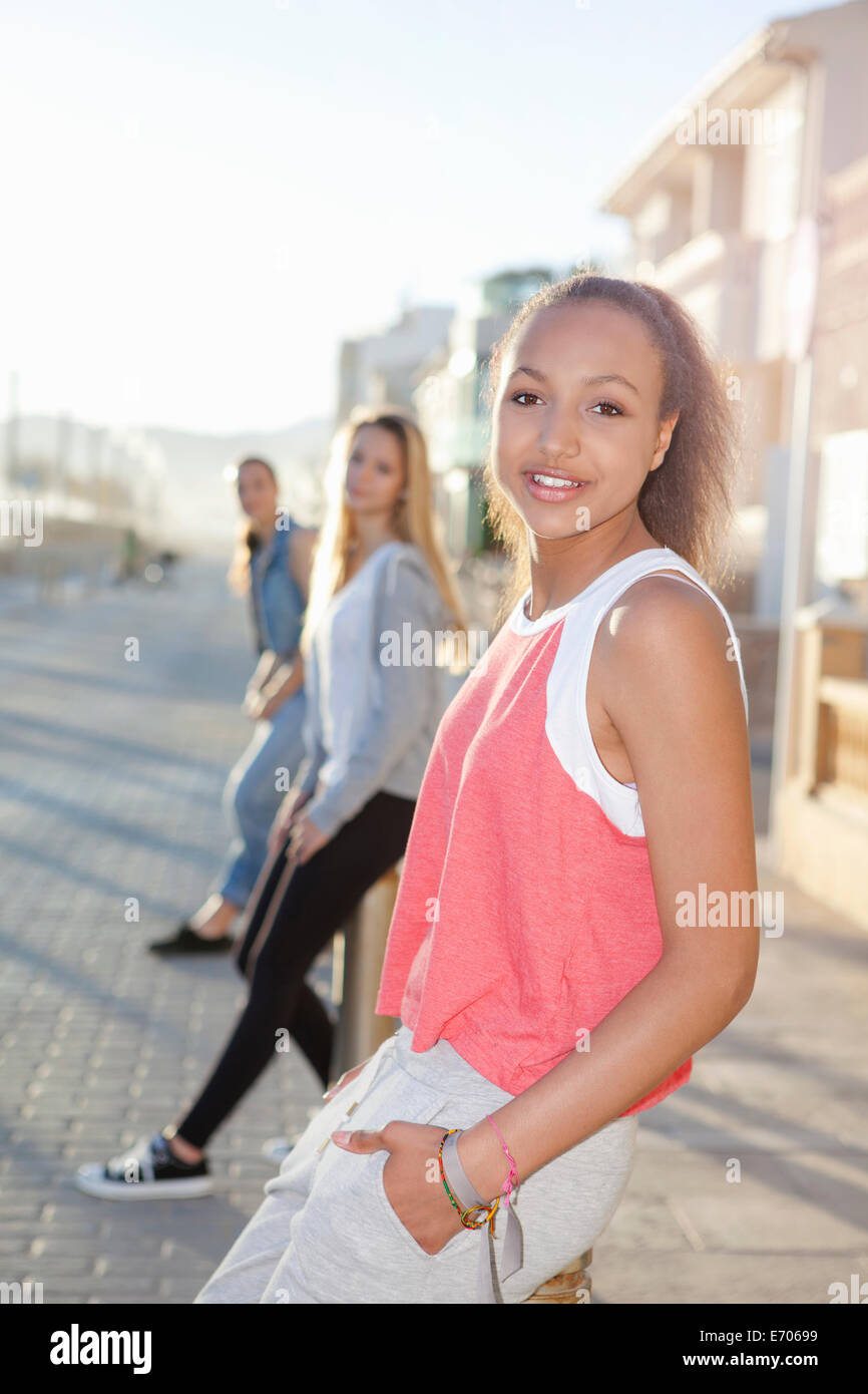Teenage girls in a line Stock Photo - Alamy