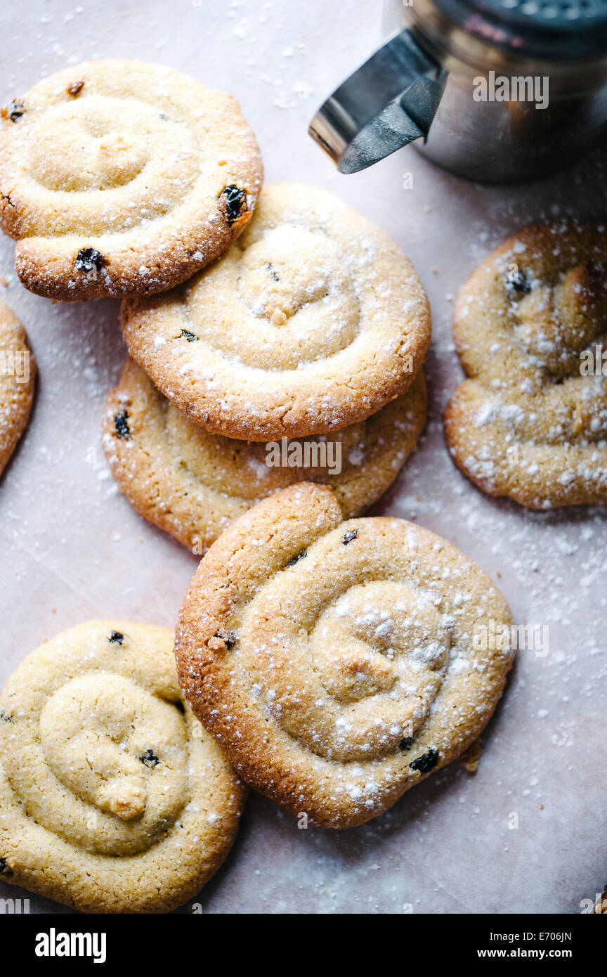 Homemade biscuits with icing sugar Stock Photo - Alamy