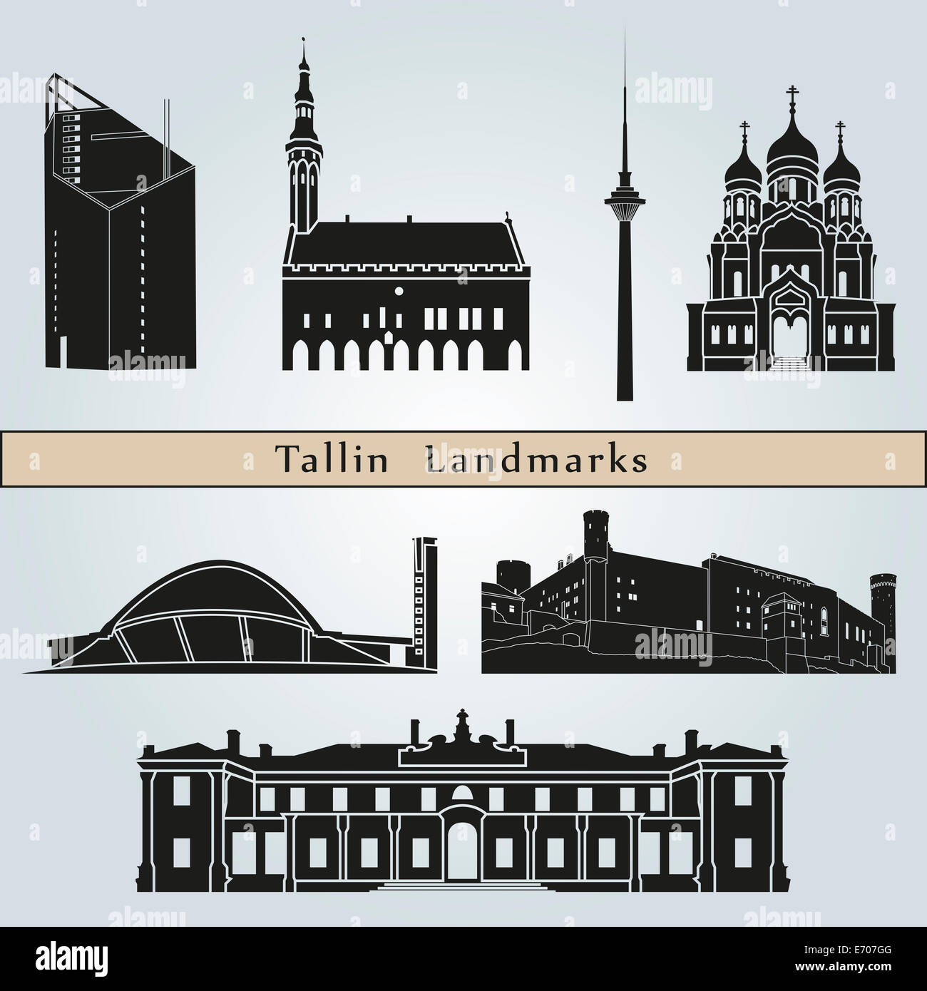 Tallin landmarks and monuments Stock Photo - Alamy