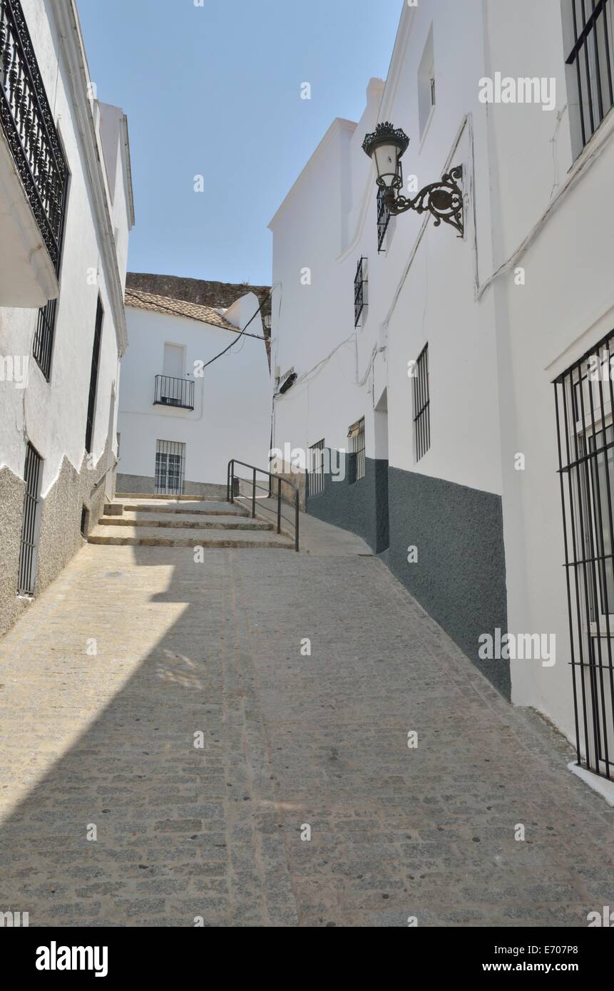 Street in the villlage of Medina Sidonia, a white town of the province ...